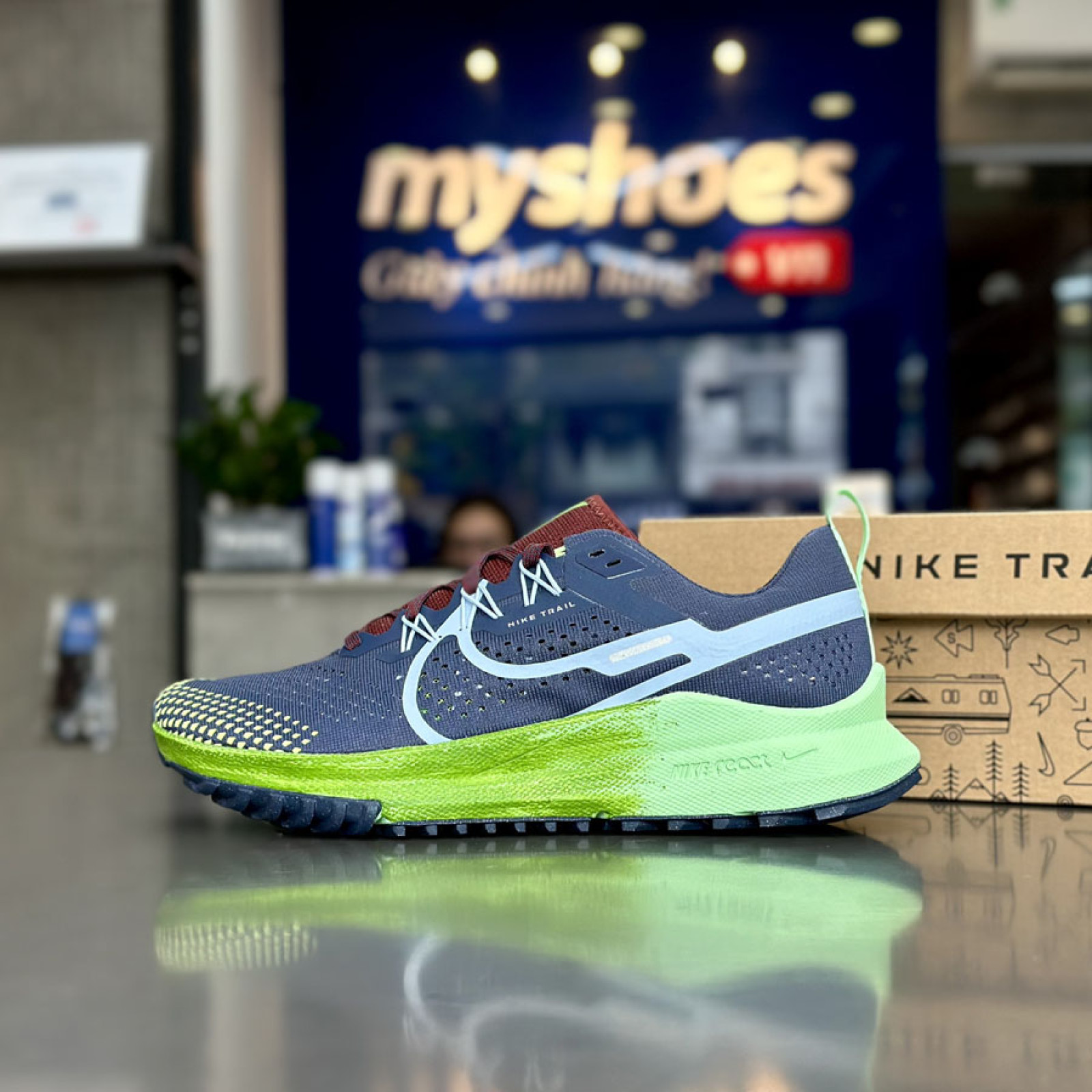 Giày Nike React Pegasus Trail 4 Nam - Xanh Chính Hãng | Myshoes.vn