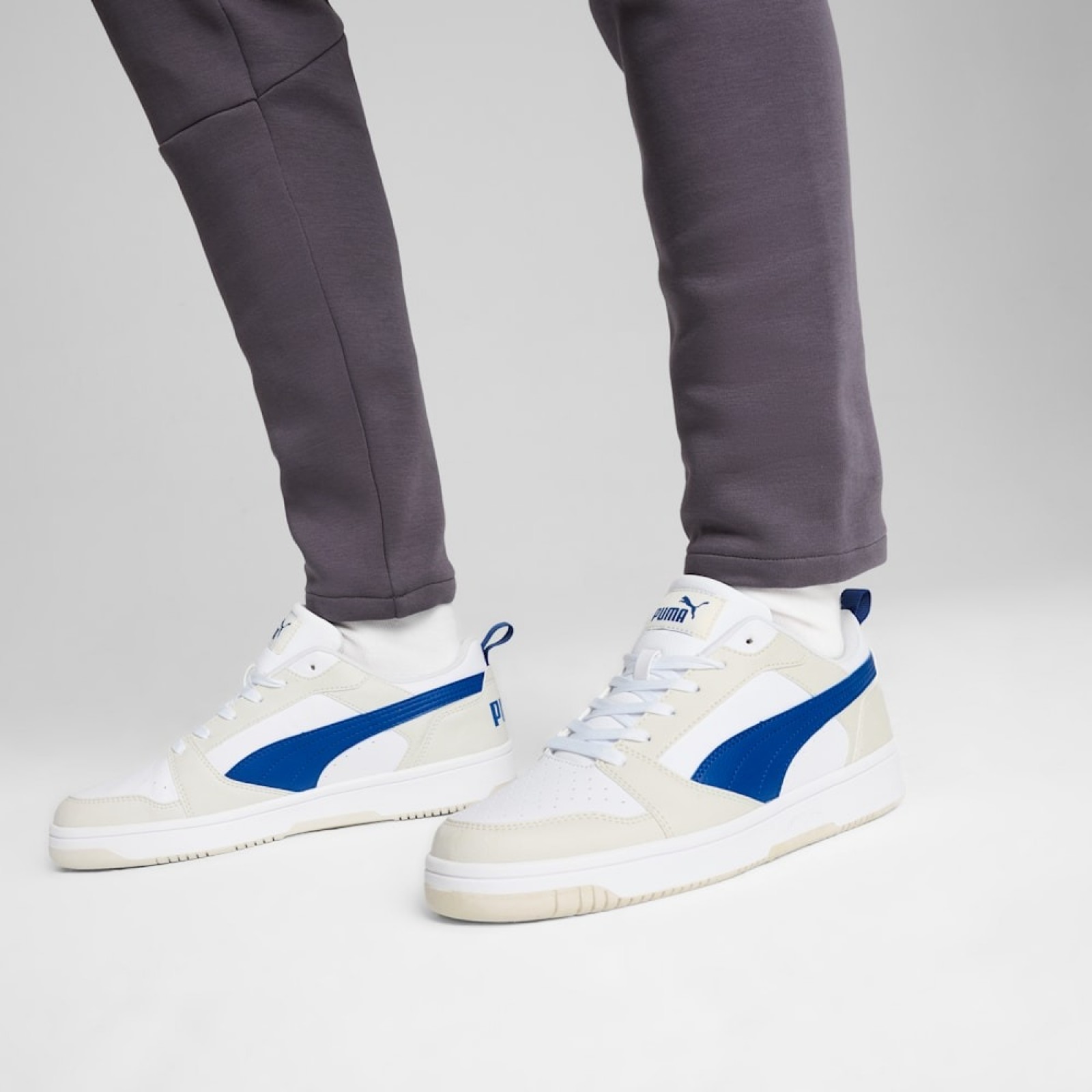 Giày Puma Rebound v6 Low Nam - Trắng Xanh Chính Hãng | Myshoes.vn