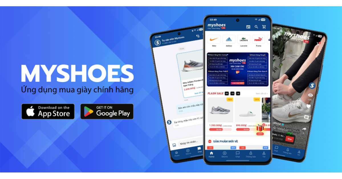 Tải App Myshoes – Trải Nghiệm Mua Giày Chính Hãng Nhanh Hơn, Thông Minh Hơn